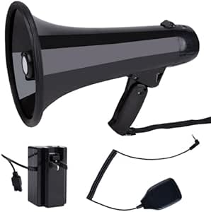 Amazon.com : MyMealivos Megaphone Speaker,Bullhorn-Built-in Siren 40 ...
