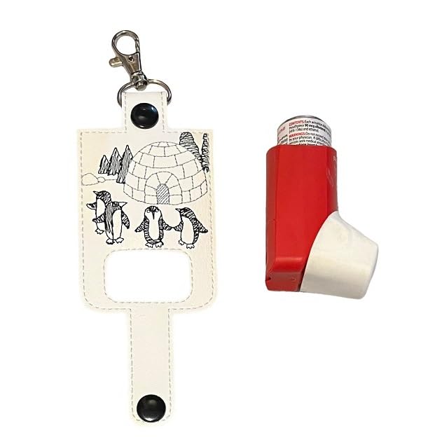 Amazon.com: Penguin and Igloo Inhaler Holder Key Fob : Handmade Products