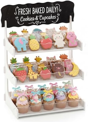 Amazon.com | Cookie Display Stand for Bakers & Vendors with Acrylic ...