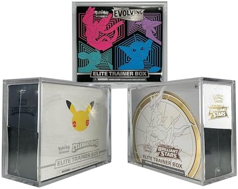 Amazon.com: Acrylic Elite Trainer Box Case, Rigid ETB Protector Display ...