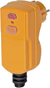 Amazon.com: Brennenstuhl Yellow plug with differential protection 10mA ...