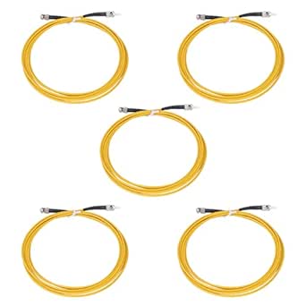 Optical Extension Cord, 3 Meter ST To ST Optical Fiber Cable 5 Pcs ...