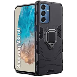 TheGiftKart Tough Armor Bumper Back Case Cover for Samsung Galaxy M35 5G | Ring Holder ...