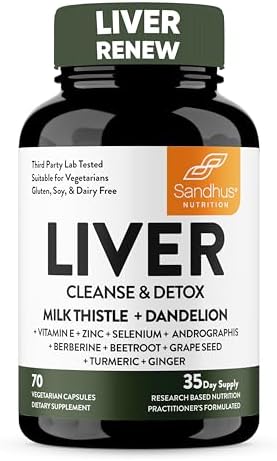 Amazon.com: Sandhu's Liver Renew Cleanse Detox, Repair & Support |70 ...
