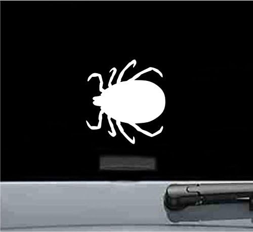 Amazon.com: JS Artworks Tick Bug Insect Vinyl Decal Sticker (White ...