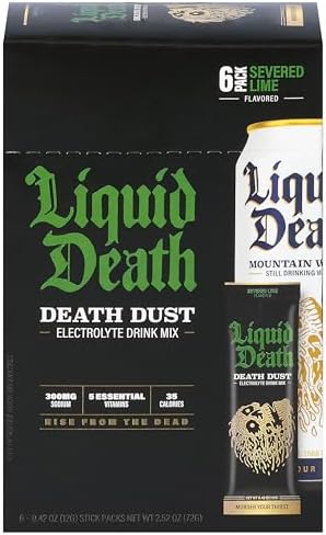Amazon.com : Liquid Death, Drink Mix Death Dust Lime 6Pk, 2.52 Ounce ...