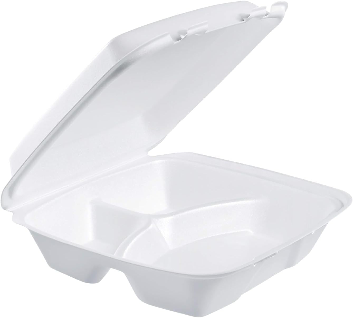 Amazon.com: HorizonMart - 9-inch Foam Food Container, 3-Compartment ...