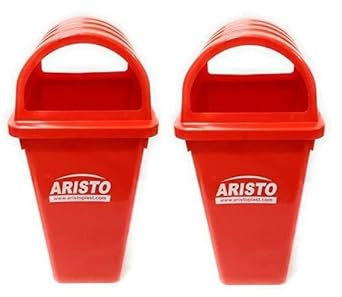 Mitrin Plastic 80 Liter Dome Shape Dustbin red | Dome Lid Dustbin ...