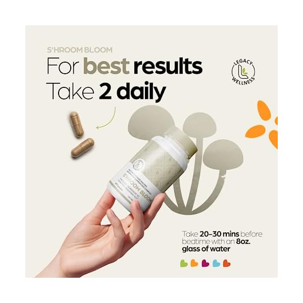 Shroom Bloom Mushroom Supplement - 10 Mushrooms Complex - Lions Mane ...