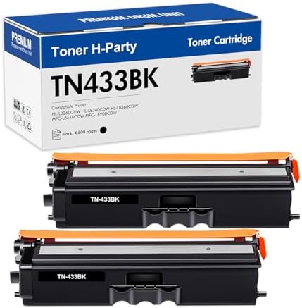 Amazon.com: Brother Genuine TN433BK 2-Pack High Yield Black Toner ...