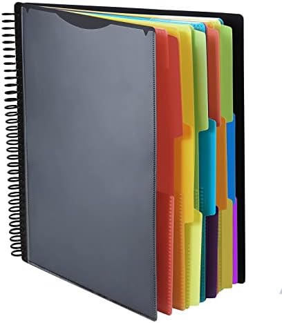 Amazon.com : HABGP 24 Plastic Folders with Pockets, 12 Colors Multi ...