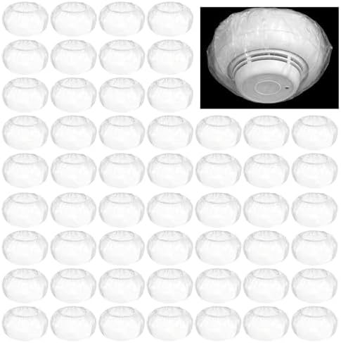 Xindojuz 50 PCS Fire Alarm Detector Cover, Reusable White Thicken ...
