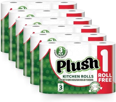 Plush Giant 3 Ply Thickness Paper Towel, Extra Strong, Absorbent, Tough ...