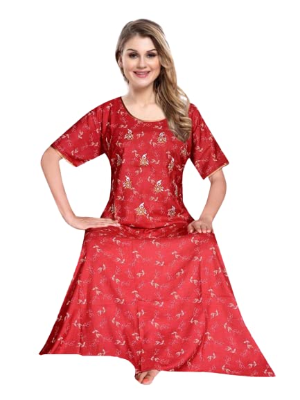 Buy PP Hosiery Works Women's ALFINE Night Dress/Gown/Nighty in Multi ...