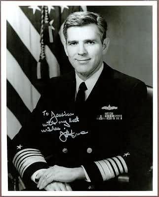 Jonathan Howe, US Navy Admiral, Signed & Inscribed 8" x 10" Photo, COA ...