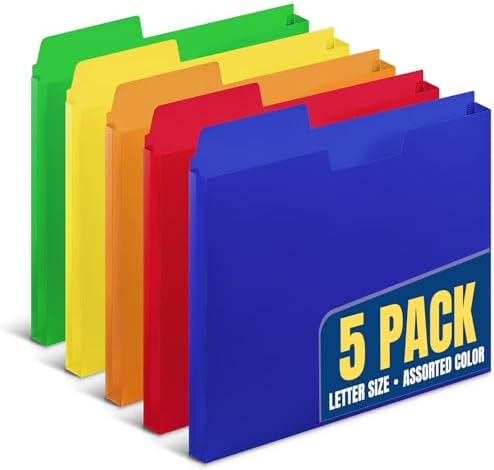 Amazon.com : 1InTheOffice File Jackets Letter Size, File Pocket Folders ...