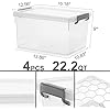 Amazon.com - Citylife 22.2 Qt. Plastic Storage Bins with Lids Large ...