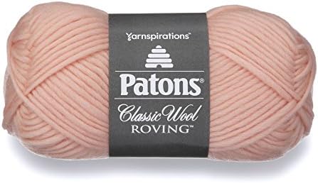 Amazon.com: Patons Classic Wool Roving Yarn, 3.5 oz, Pale Blush, 1 Ball