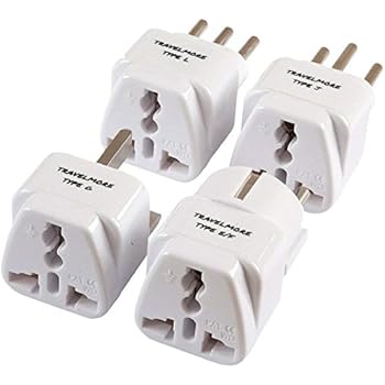 Amazon.com: European Travel Adapter Plug Set – Pack of 4 Universal USA ...