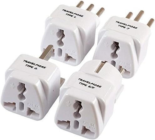 Amazon.com: European Travel Adapter Plug Set – Pack of 4 Universal USA ...