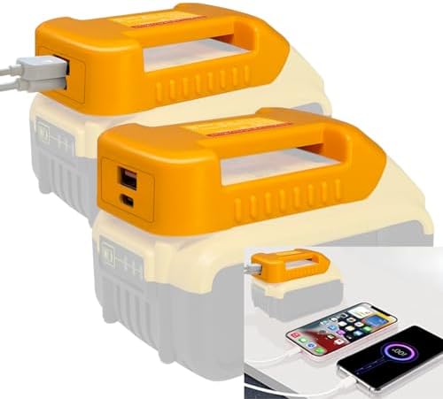 Amazon.com: Dewalt 2Pack USB Charger Adapter for 20V & 60V Batteries ...