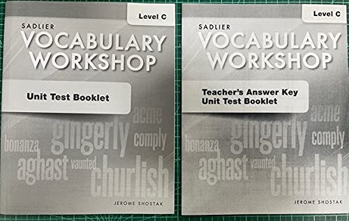 Sadlier Oxford Vocabulary Workshop Unit Test Booklet Level C: Sadlier ...