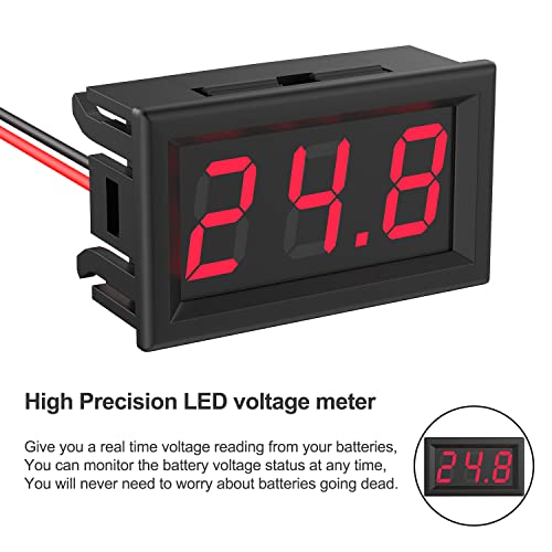 Snapklik.com : Car Digital Voltage Meter DC 5-120V, Car Audio Gauge LED ...