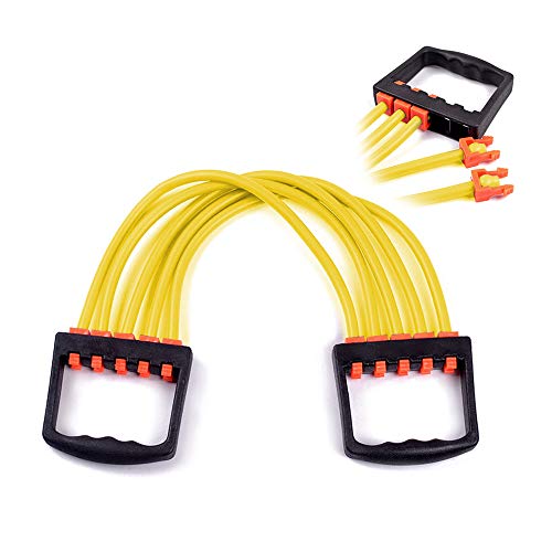 ZoneYan 5 Tubes Chest Expander, latex Pull Stretcher, Chest Muscle ...