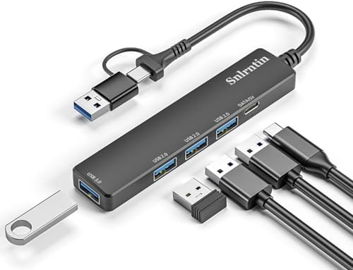 Amazon.com: VIENON USB 3.0 Hub 5 in 1, USB Extender with USB C Power ...