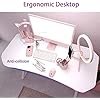 Amazon.com: Natwind 47" Ergonomic Gaming Desk, K-Shaped Home Office ...
