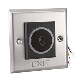 sourcing map IR No Touch Door Release Exit Button NO/NC/COM Sensor Switch with LED Indicator for ...