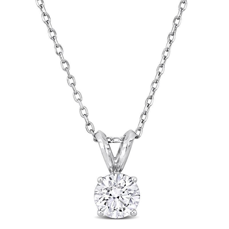 Amazon.com: Abbie+Cleo Lab-Grown Diamond Solitaire Pendant -With Unique laser engraved Diamond ...