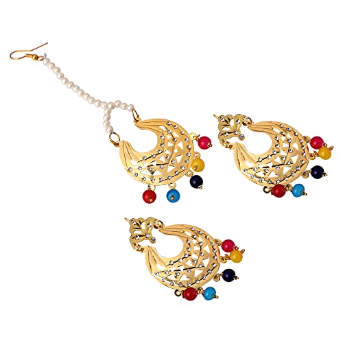 Buy Mehtab Emporium Punjabi Traditional Tavitri Necklace Jewellery Set ...