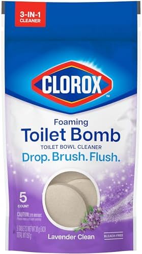 Amazon.com: Clorox Foaming Toilet Bomb Toilet Bowl Cleaner, Bleach Free ...