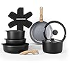 Amazon.com: Country Kitchen Cookware Set with Removable Handle, Oven ...