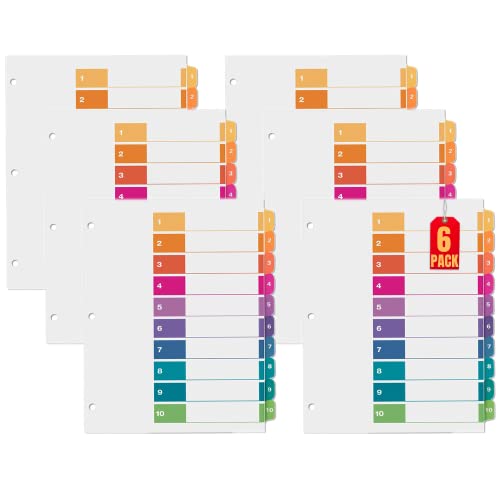 Snapklik.com : 1InTheOffice Table Of Contents Binder Dividers 10 Tabs ...