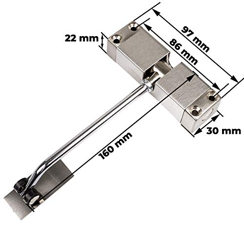 Stahlia 2 x Door Closer Automatic Door Closer Adjustable for Room Doors ...