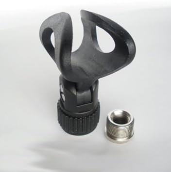 NEW UNBREAKABLE MOLDED RUBBERISED MICROPHONE MIKE STAND CLIP : Amazon ...