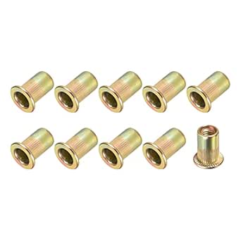 METALLIXITY Rivet Nuts (M6) 40Pcs, Carbon Steel Zinc Plated Threaded ...