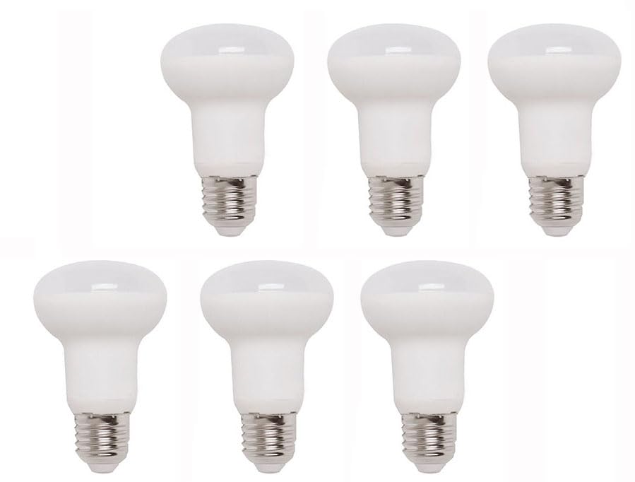 R63 Reflector E27 LED Bulb, 6-Pack Daylight 6000K, R63 BR20 Spotlight ...