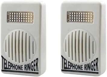 Amazon.com : 2Pcs White Telephone Ringer Amplifier Bell Extra-Loud ...