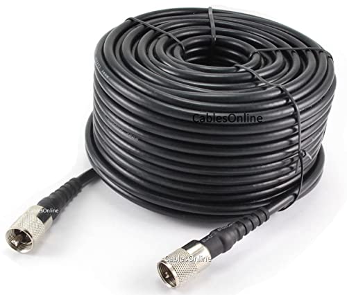 CablesOnline 125ft RG8x Coax UHF (PL259) Male to Male 50 ohm Premium ...