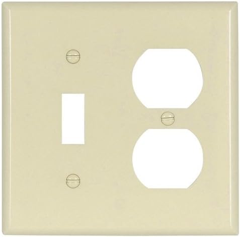 EATON Wiring 2138LA-BOX 2G Switch & Duplex Receptacle Wall Plate ...
