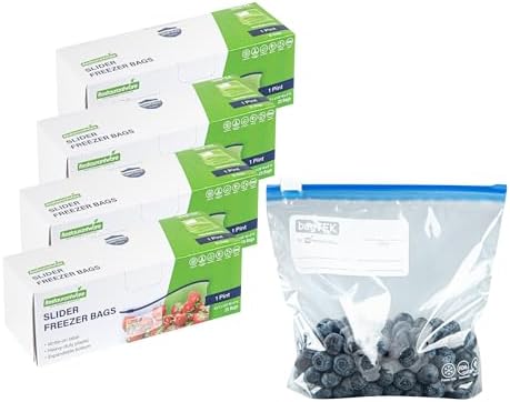 Amazon.com: Restaurantware Bag Tek 1 Pint Freezer Slider Bags 25 ...