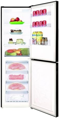 Teknix FF1860B 308L 60cm Wide Frost Free Fridge Freezer - Black ...