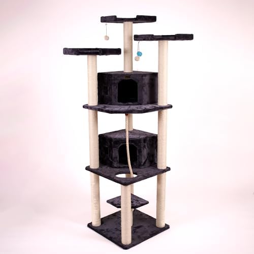Amazon.com : 82 Inches Multi-Level Big Cat Tree. Tall Multi-Cats Tower ...
