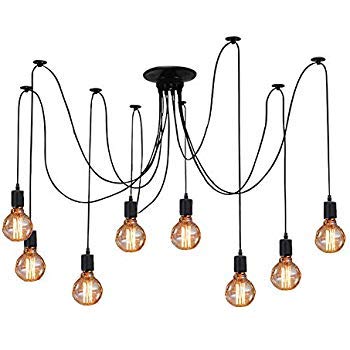 Buy Eisa Spider Chandelier Lamp, Black , Metal Online at Low Prices in ...