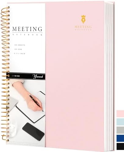 Amazon.com : Meeting Notebook for Work with Action Items 5.5×8.5 ...