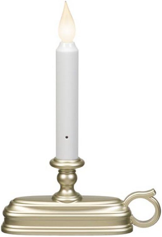 Amazon.com: Battery Operated LED Flameless Window Candle Pewter/Silver ...