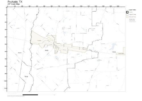 ZIP Code Wall Map of Fruitvale, TX ZIP Code Map Laminated: Amazon.com ...